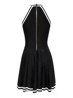 Balmain Halterneck Fluted Dress