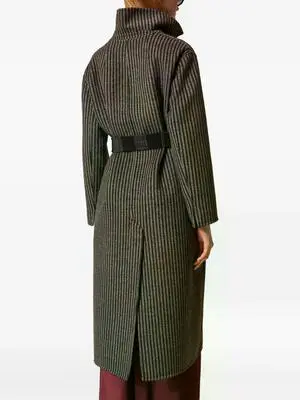 TWINSET Striped-pattern Reversible Coat