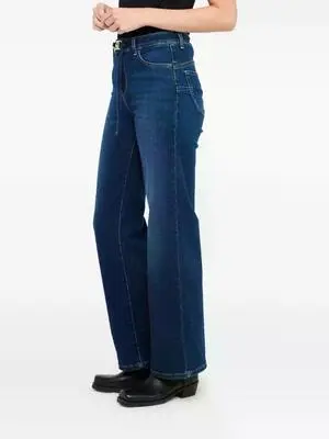 Liu Jo Logo-buckle Flared Jeans