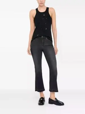 Liu Jo Logo-plaque Frayed Hem Jeans