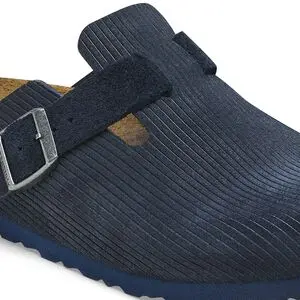BIRKENSTOCK Boston Suede Leather Clogs - Corduroy Midnight