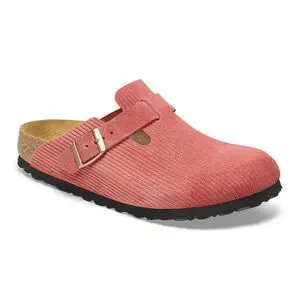 Women's Red Suede Clogs