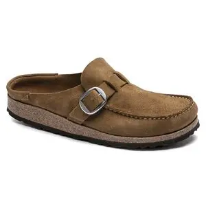BIRKENSTOCK Buckley Suede Leather Clogs - Tea
