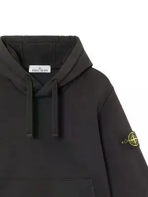 Stone Island Cotton Hoodie With Detachable Logo Patch