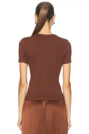 Enza Costa Supima Cotton Classic Tee - Nutmeg
