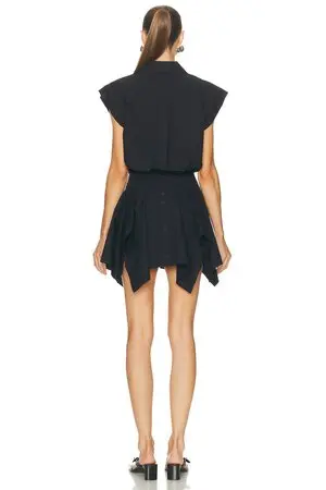 Alexander Wang Cut Off Double Shirt Dress - Black