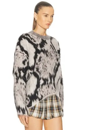 Attico Brushed Python Heavy Knit Sweater