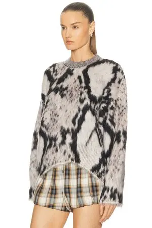 Attico Brushed Python Heavy Knit Sweater