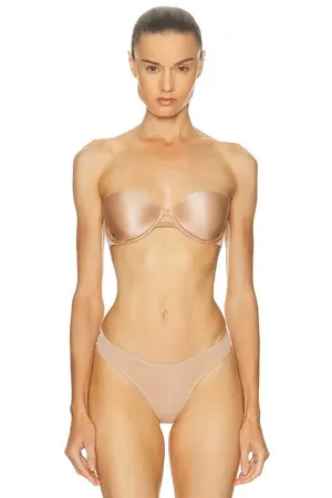 NEGATIVE UNDERWEAR Glace Strapless Bra In Nude - Buff