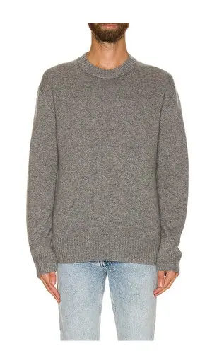FRAME Crew Neck Cashmere Sweater - Grey