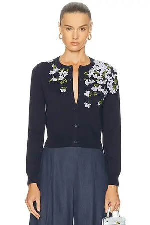Carolina Herrera Embellished Cropped Cardigan