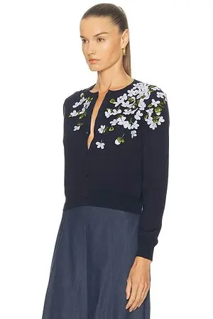 Carolina Herrera Embellished Cropped Cardigan