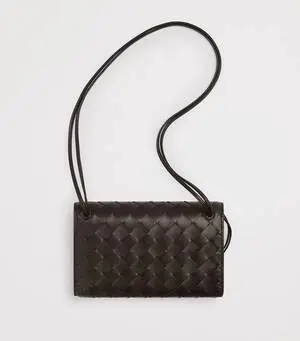 Bottega Veneta Leather Shoulder Bag - Brown