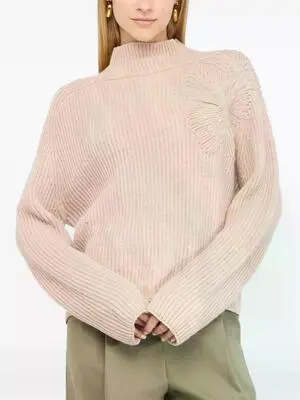 Liu Jo Flower-embellished High-neck Sweater