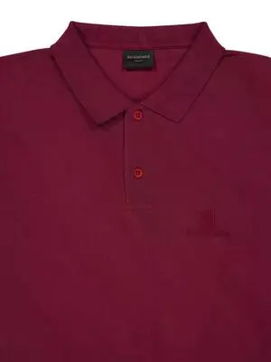 Balenciaga Embroidered-logo Polo Shirt - Red