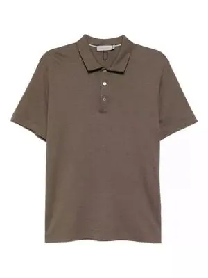 Canali Cotton-blended Polo Shirt - Brown