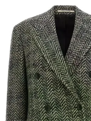 Tagliatore Herringbone Double-breasted Overcoat