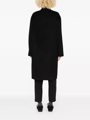 OTTOD'AME Belted Wrap Coat - Black