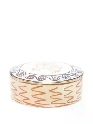 GINORI 1735 Trinket Dragon-patterned Porcelain Box - Orange