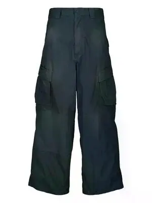 Balenciaga Washed Cotton Cargo Pants - Green