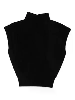 Rick Owens Ribbed High-neck Sleeveless Top