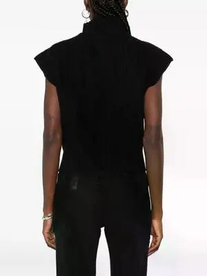 Rick Owens Ribbed High-neck Sleeveless Top