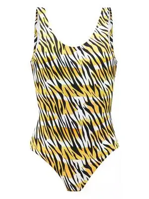 REINA OLGA Printed One Piece Swimsuit - Yellow