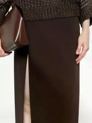 OTTOD'AME Slit-detail Midi Skirt