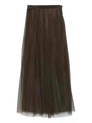 Alpha Studio Pleated Straight Skirt