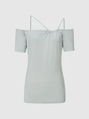 REISS Cierra Off-shoulder Strap Top
