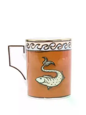 GINORI 1735 Il Viaggio Di Nettuno Porcelain Mug - Brown