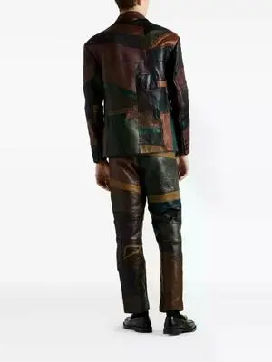Prada Patchwork Leather Trousers