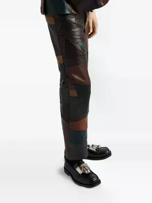 Prada Patchwork Leather Trousers