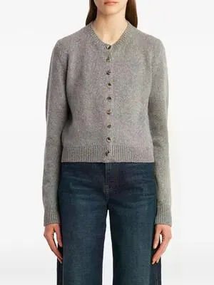 Khaite Everheart Button-front Cashmere Cardigan - Grey