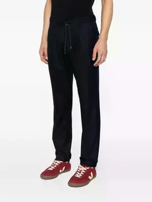 Herno Pleated Drawstring Trousers - Blue