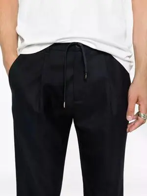 Herno Pleated Drawstring Trousers - Blue