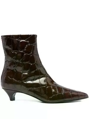 HALMANERA 45mm Crocodile-effect Pointed-toe Boots