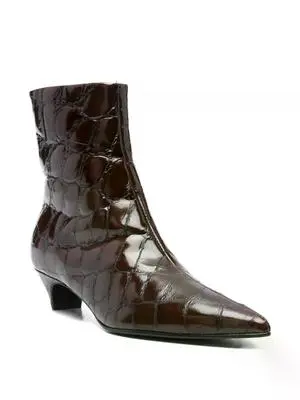 HALMANERA 45mm Crocodile-effect Pointed-toe Boots