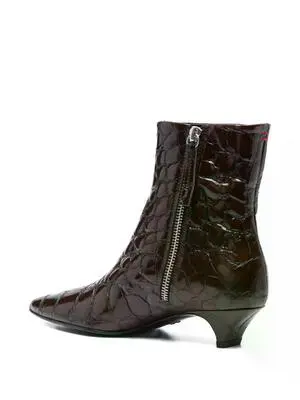 HALMANERA 45mm Crocodile-effect Pointed-toe Boots