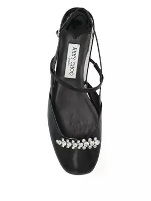 JIMMY CHOO Crystal-embellished Slingback Pumps - Black