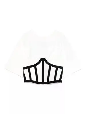 HAMZA Marsilia Corset-detail Top - White
