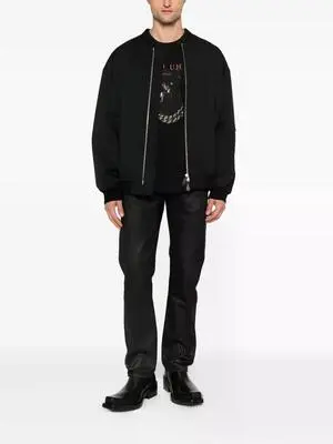 IH NOM UH NIT Dog-print Cotton T-shirt - Black