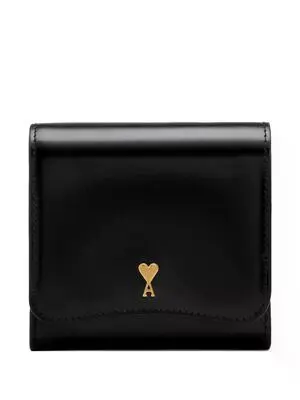 Ami Paris Paris Leather Wallet - Black