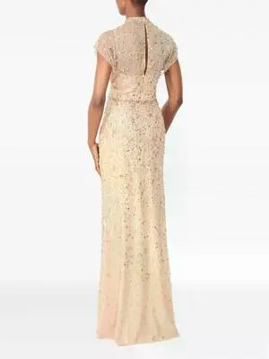 Jenny Packham Crystal-embellished Maxi Dress - Neutrals