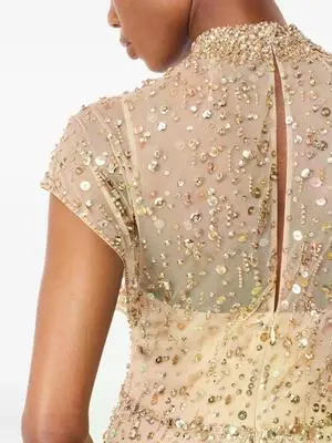 Jenny Packham Crystal-embellished Maxi Dress - Neutrals