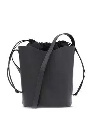 Il Bisonte Leather Drawstring Bucket Bag