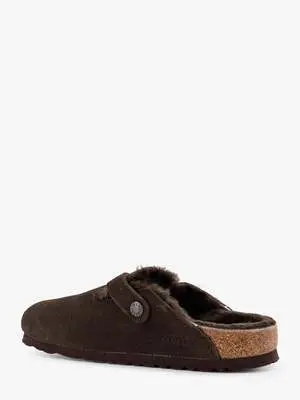 BIRKENSTOCK Boston Shearling Suede Mule - Brown