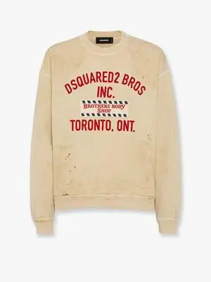 Dsquared2 Cotton Sweatshirt With Distressed Effect