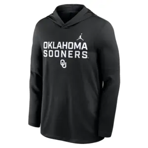 JORDAN Oklahoma Sideline Dri-fit Long-sleeve Hooded Top - Black