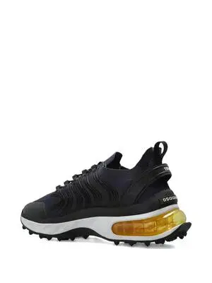 Dsquared2 Wave-patterned Low-top Sneakers - Black